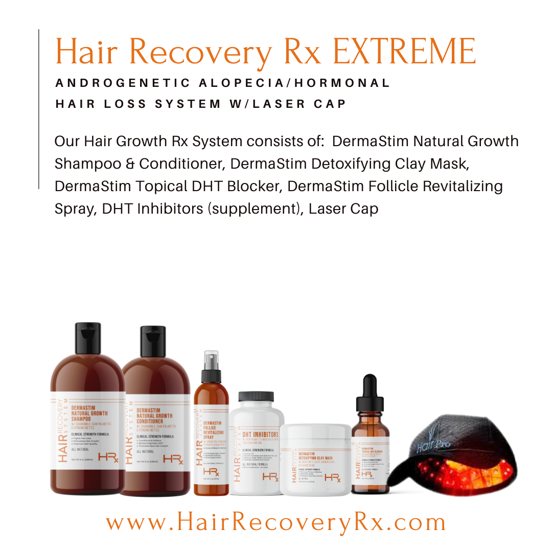 Hair Recover Rx EXTREME - Androgenetic/Hormonal Hair Loss System w/Las ...